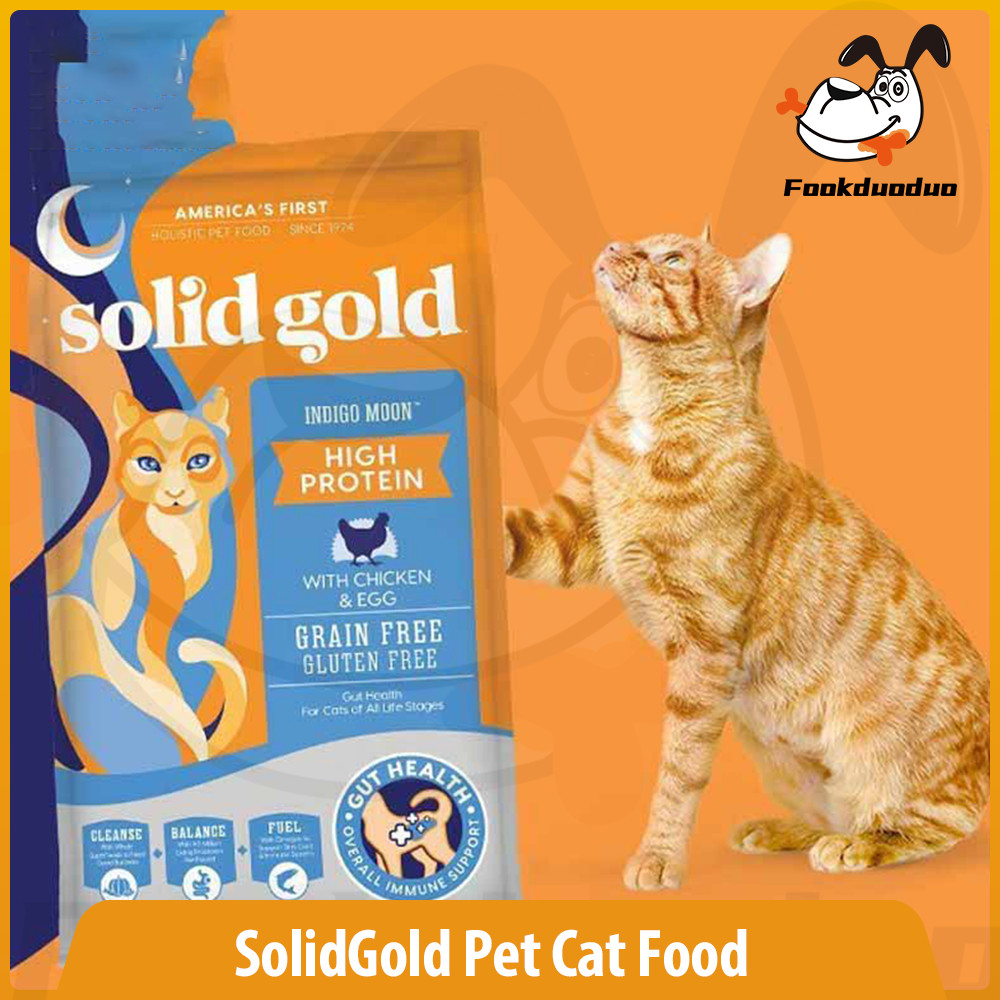 Fookduuo SolidGold อาหารแมวสัตว์เลี้ยง แมวโต Grain Free อาหารแห้ง เนื้อสด ลูกแมว โปรตีนสูง ...