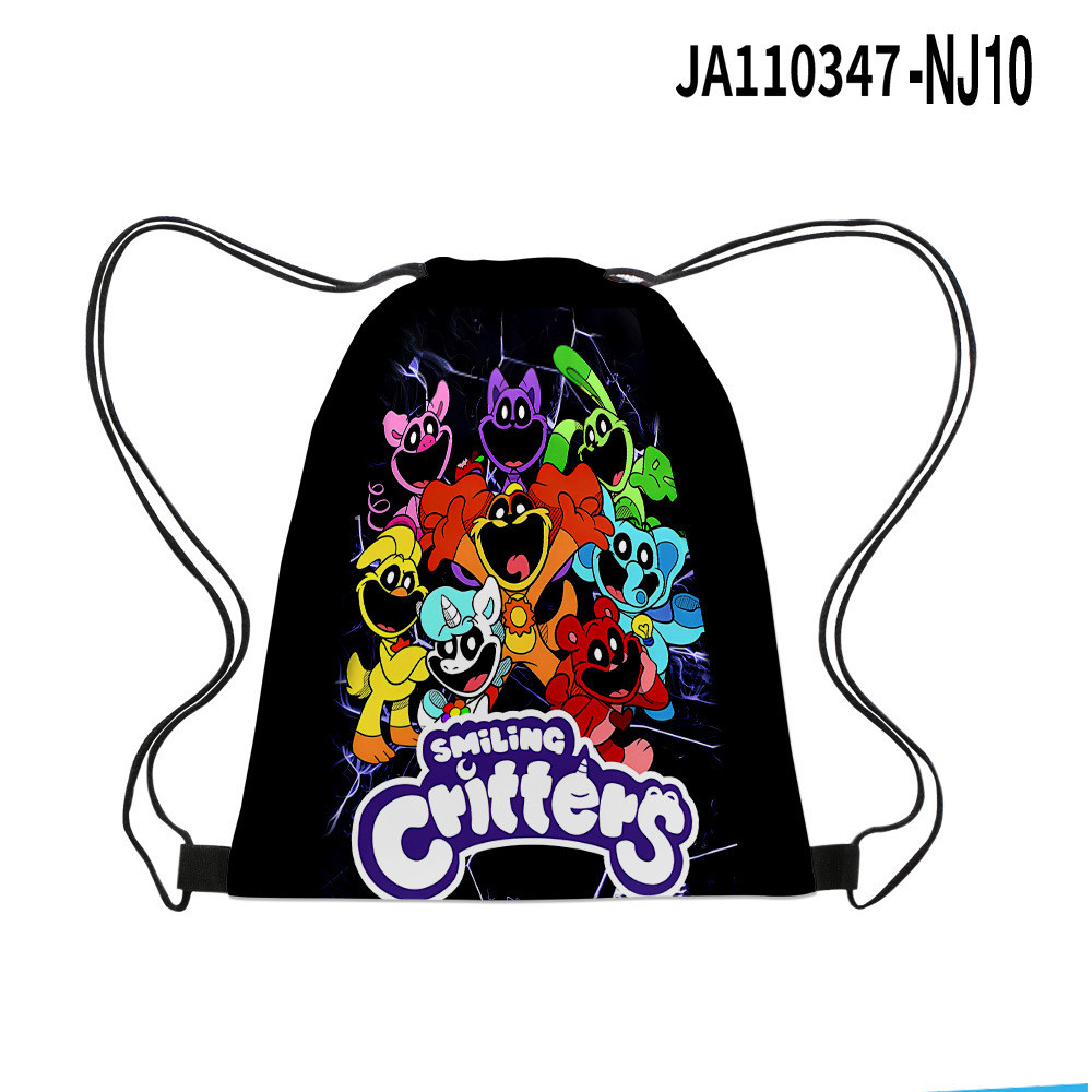 Catnap Smiling Critters Drawstring Backpack Bundle Pocket Backpack ...