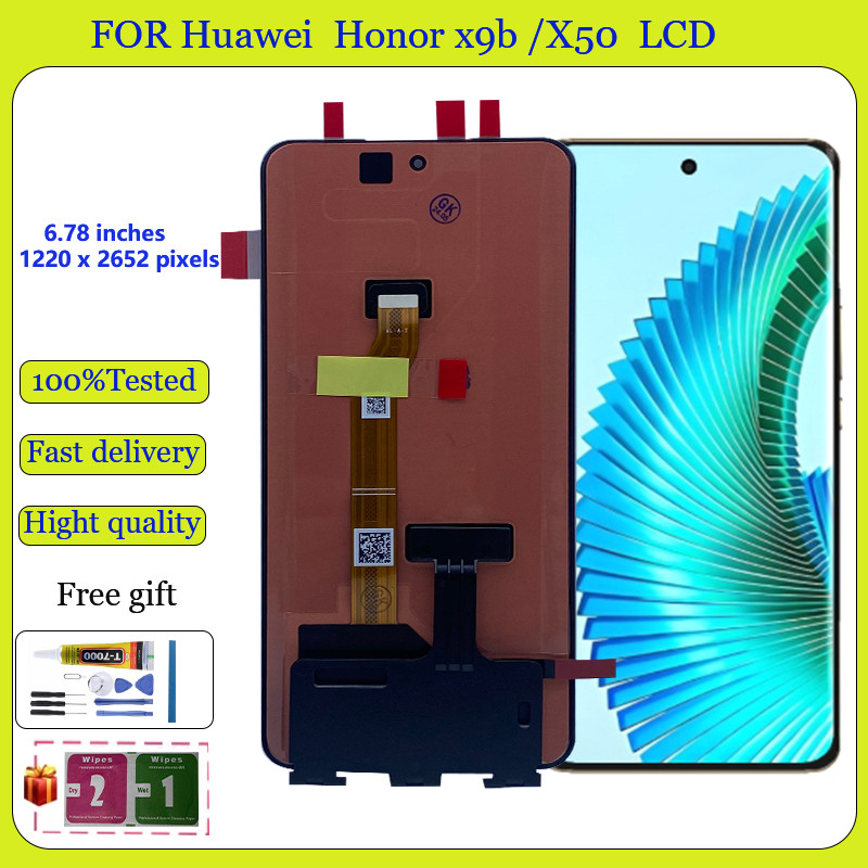 ต้นฉบับสําหรับ Honor X9b Honor X50 จอแสดงผล LCD พร้อมหน้าจอสัมผัสกรอบ ...