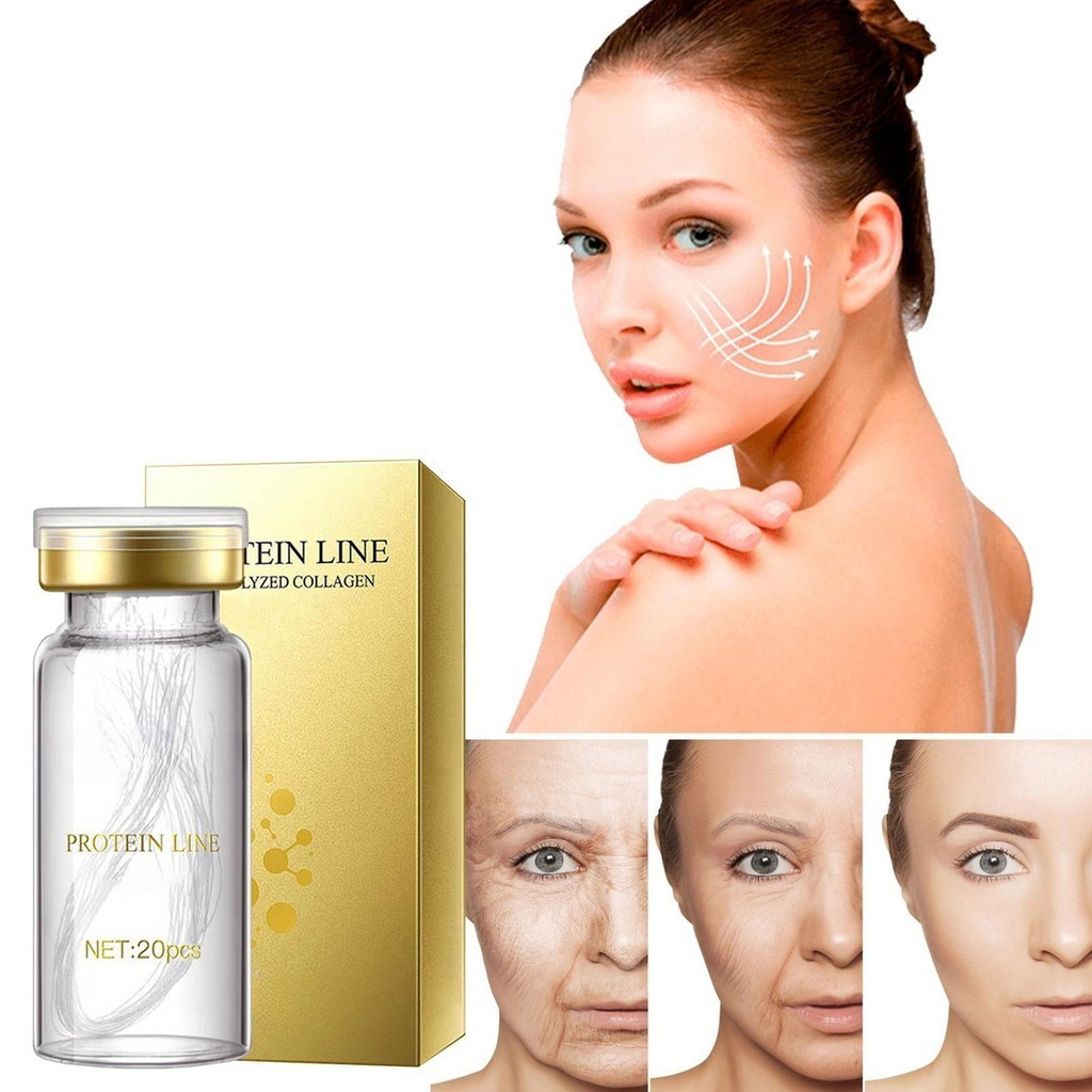 Hih Golden Protein Thread 20PCS 24k Golden Serum กระชับยกกระชับใบหน้า ...