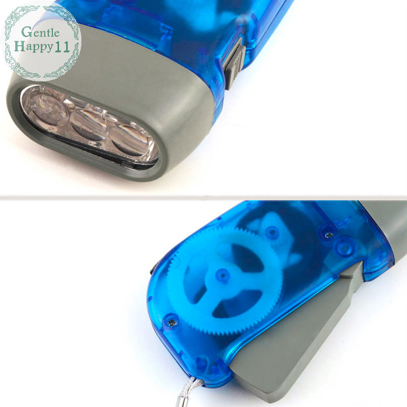Gentlehappy 3 LED กลางแจ้งมือกด Dynamo Wind Up ไฟฉายไฟฉาย Camping โคมไฟ ...