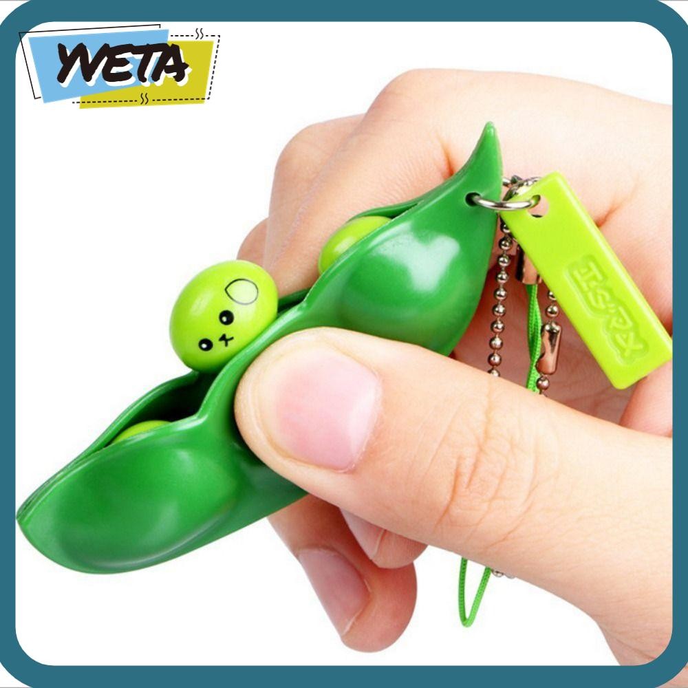 Yveta Pea Pod ของเล่น Fidget, แบบพกพา PVC Sensory Bean ของเล่น, ความ ...