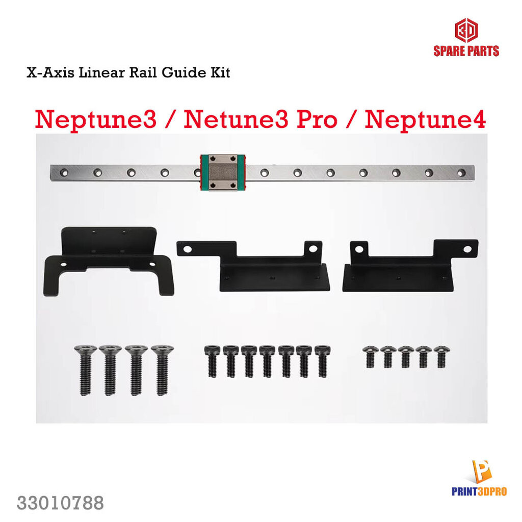 3D Printer Part Upgrade X-axis Linear Rail Guide Kit for Neptune 4 3 ...