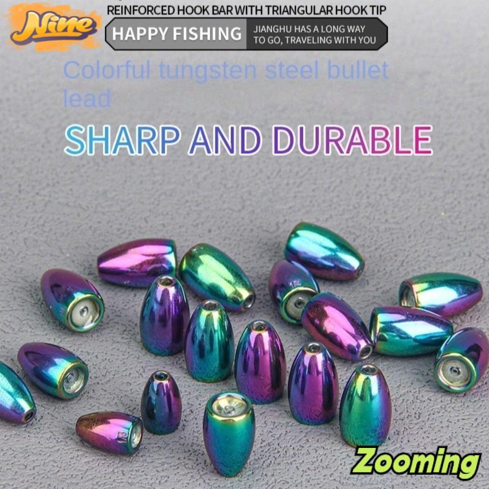 ZOOMING 1-5pcs ทังสเตน fall สินค้าสำหรับตกปลา น้ำหนัก 1.8g-21g sinker พร้อม connector hook quick ...