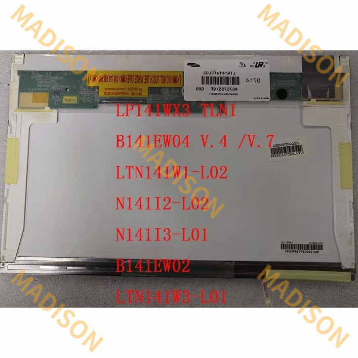 จอแสดงผล LCD ขนาด 19.1 นิ้ว 30 พิน lp141wx3 tln1 b141ew04 v.4 V.7 LTN141W1-L02 N141I2-L02 ...