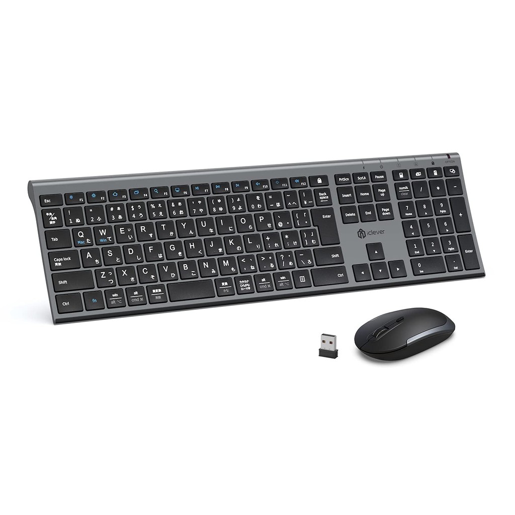 iClever Wireless Keyboard and Mouse Combo with Japanese JIS Layout ...
