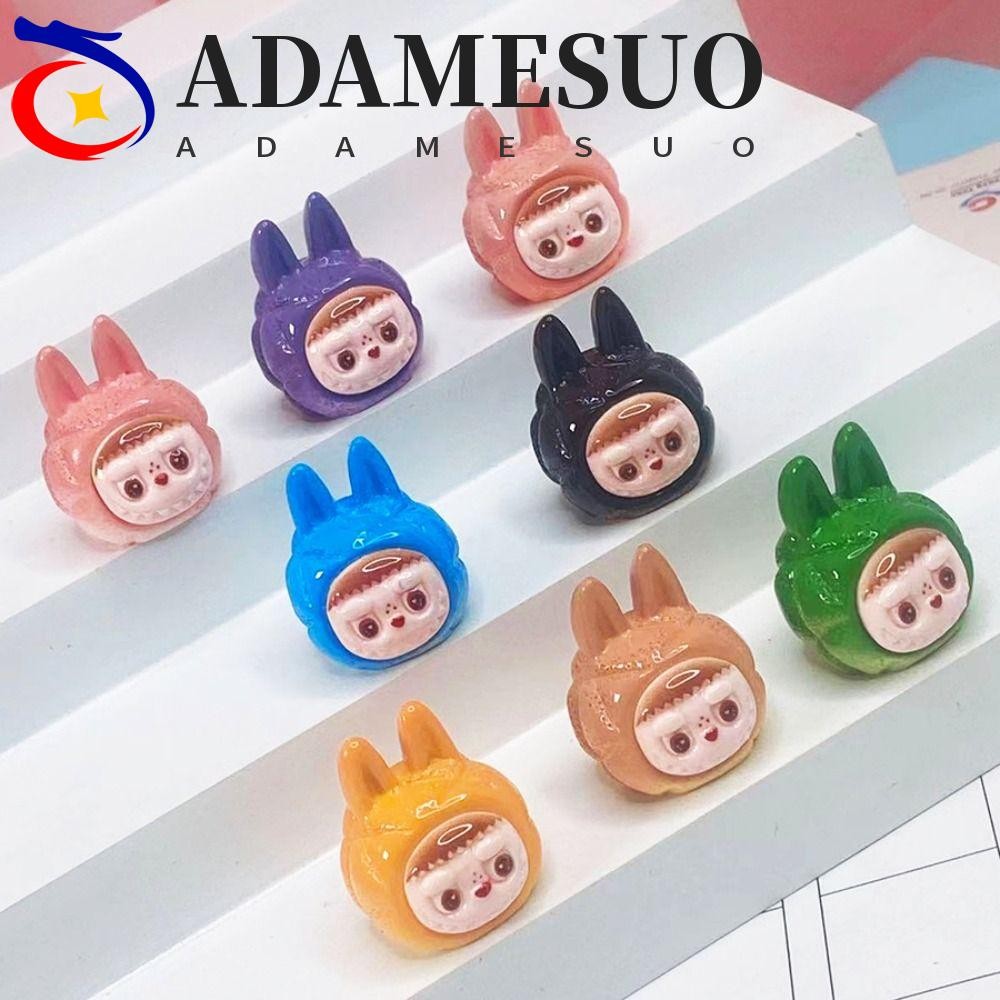 ADAMESUO 8 ชิ้น Labubu ตุ๊กตา, Gradient สีเรซิ่น Labubu เรซิ่นการ์ตูน ...