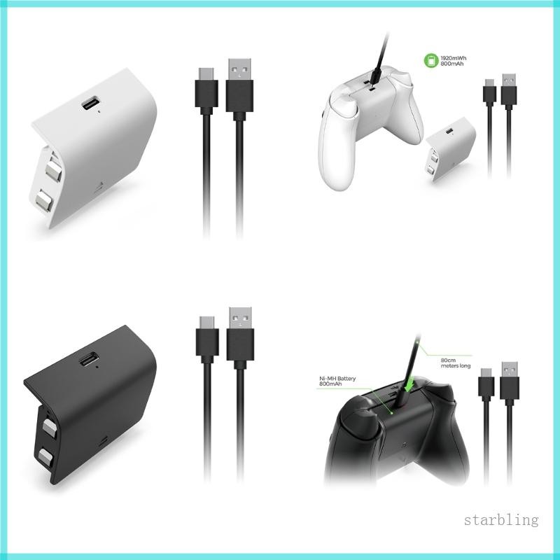 Star Controller Pack สําหรับ SeriesS แบตเตอรี่แบบชาร์จไฟได้พร้อมสาย ...