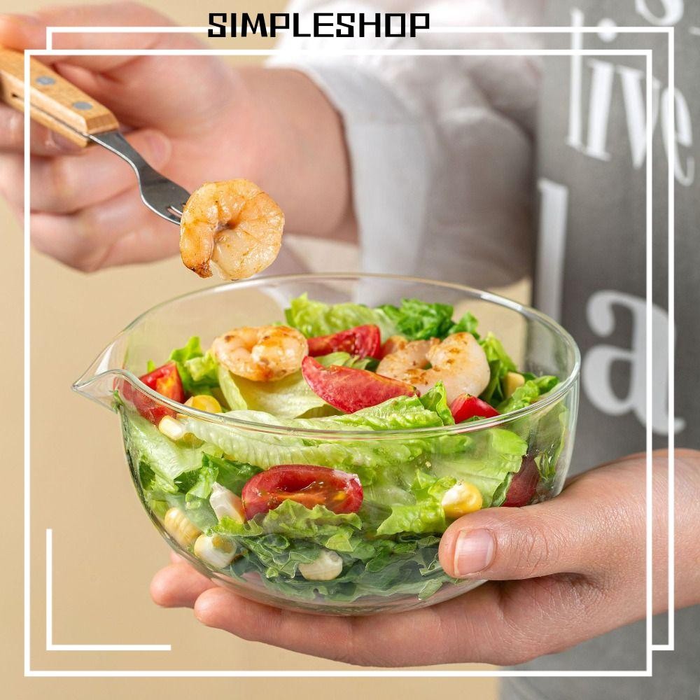 SIMPLESHOP ชามสลัด, ชามแก้ว 350/600 มล. ญี่ปุ่น, ชามโยเกิร์ตใสอบผลไม้ | Shopee Thailand