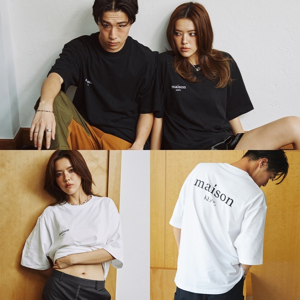 เสื้อยืดแขนสั้นคอกลมmaison KEEPS | Original Oversized Tee | Unisex | เสื้อยืด ทรง oversized ผ้า ...