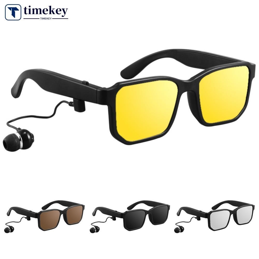 Timekey 5.1 แฟชั่นสมาร์ทบลูทูธเสียงแว่นตาหูฟังชนิดใส่ในหูฟังเพลงโทร ...