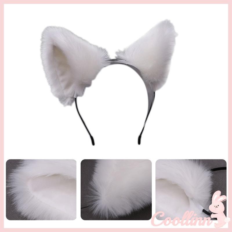 Coo ผู้หญิงอะนิเมะ Furry สัตว์ Kitty สําหรับหูแมวแถบคาดศีรษะ Lolita ...