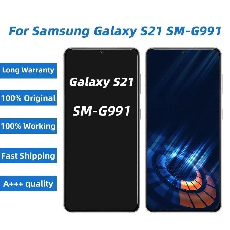 สำหรับ Samsung Galaxy S21 5G G990F G991F G991U G991 LCD พร้อมกรอบ ...