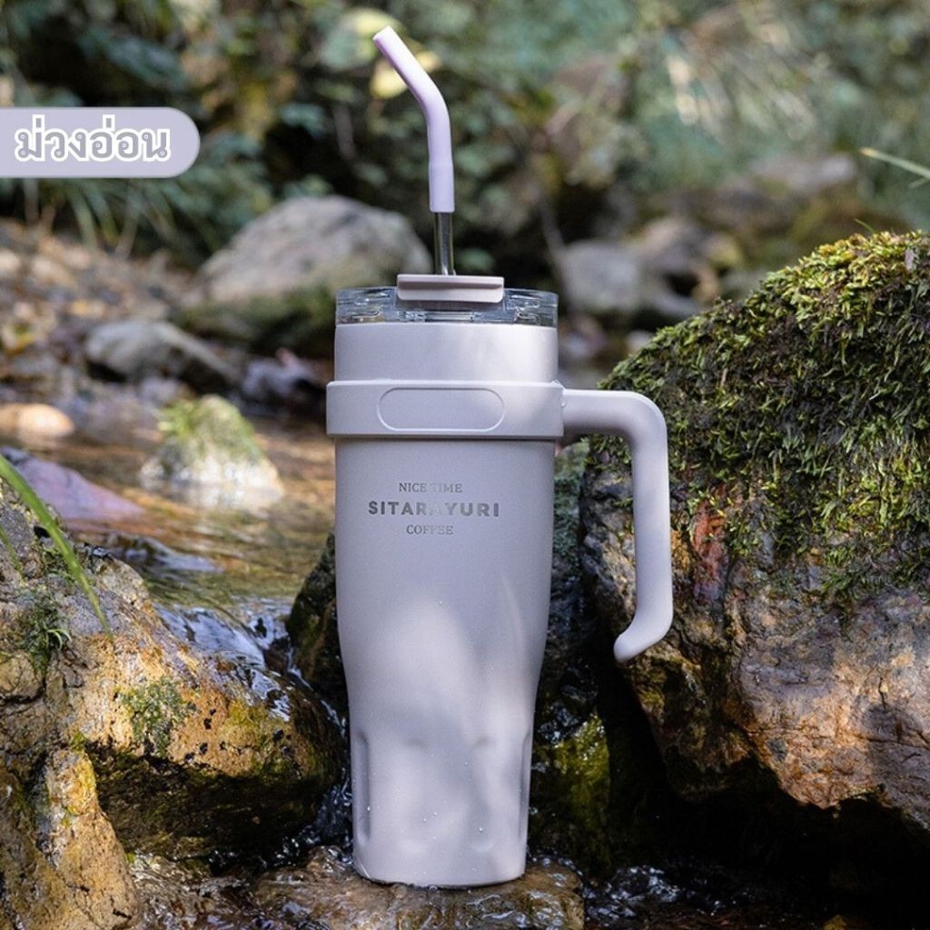 แก้วเก็บความเย็น SITARAYURI หูจับข้างแก้วแข็งแรง เก็บเครื่องดื่มเย็นหรือร้อนได้ สแตนเลส 304 ขนาด ...