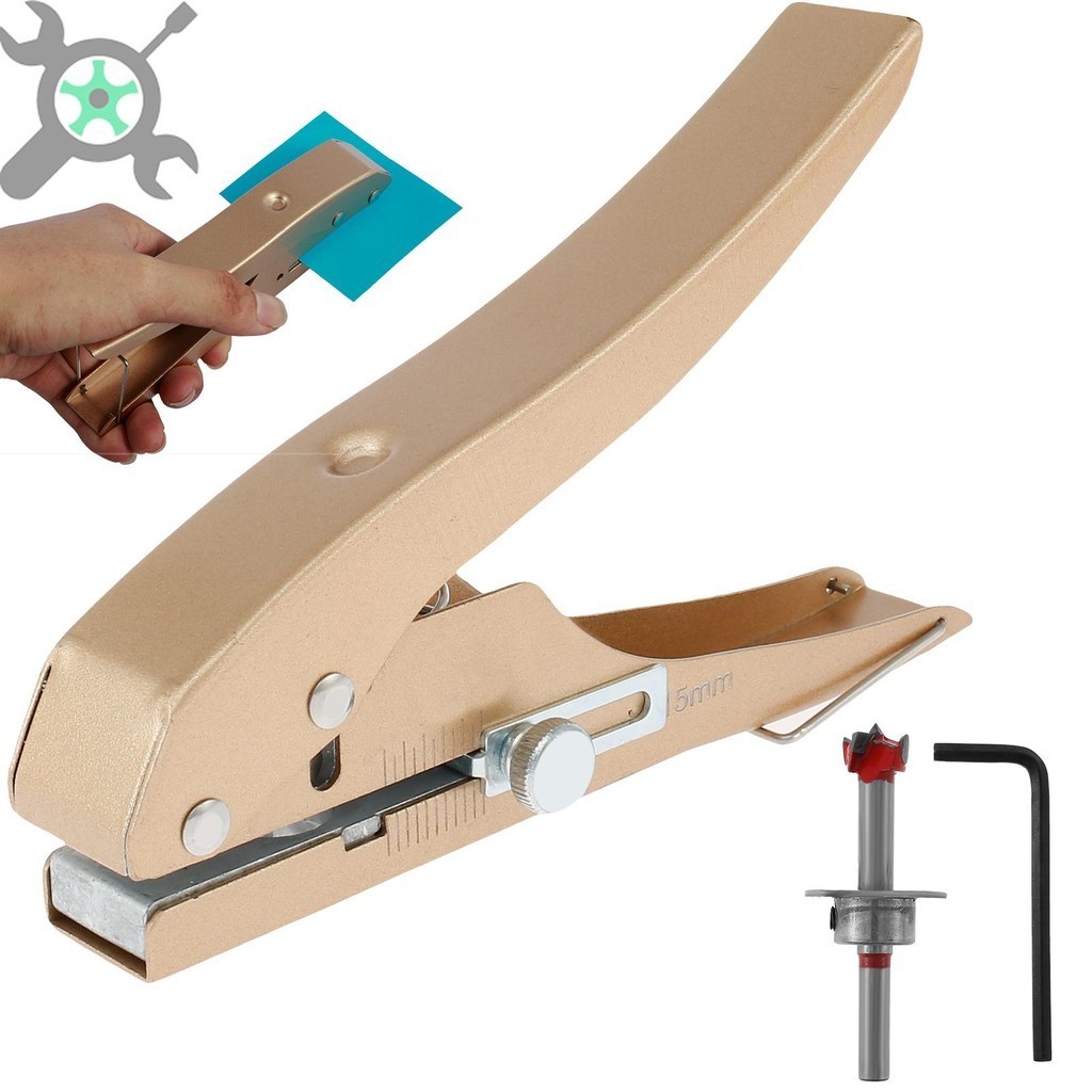 Single Hole Punch 15mm Adjustable Hole Puncher แบบพกพาขอบ Banding เจาะ ...