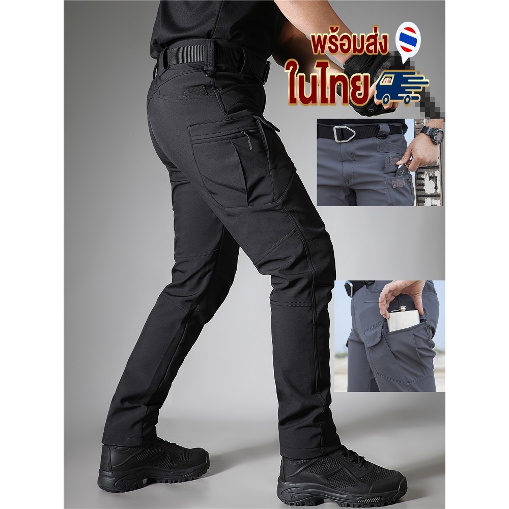 กางเกง IX7 ผ้ายืด กางเกงคาร์โก้ กางเกงยุทธวิธี กางเกงขายาว | Shopee Thailand