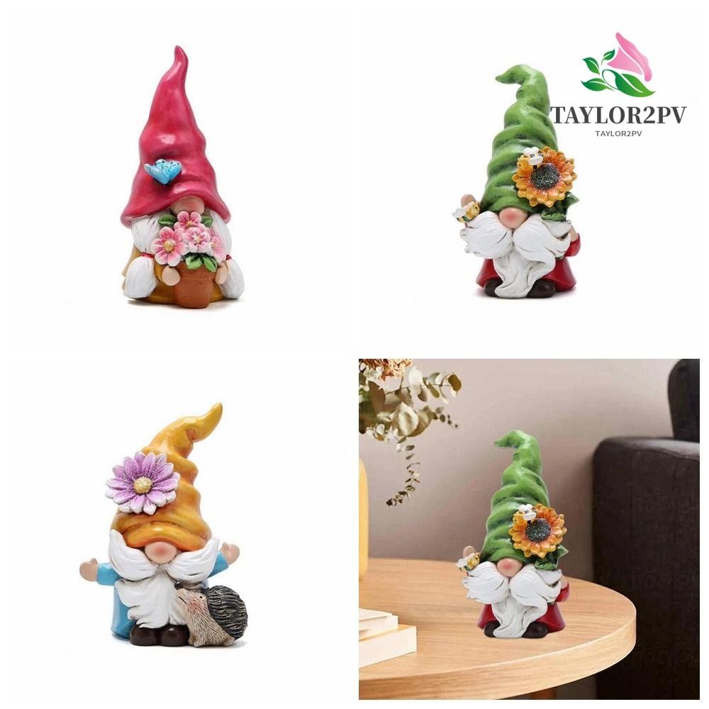Taylor2pv Faceless Gnome รูปปั้น,การ์ตูนดอกไม้จมูกใหญ่ Dwarf Miniatures ...