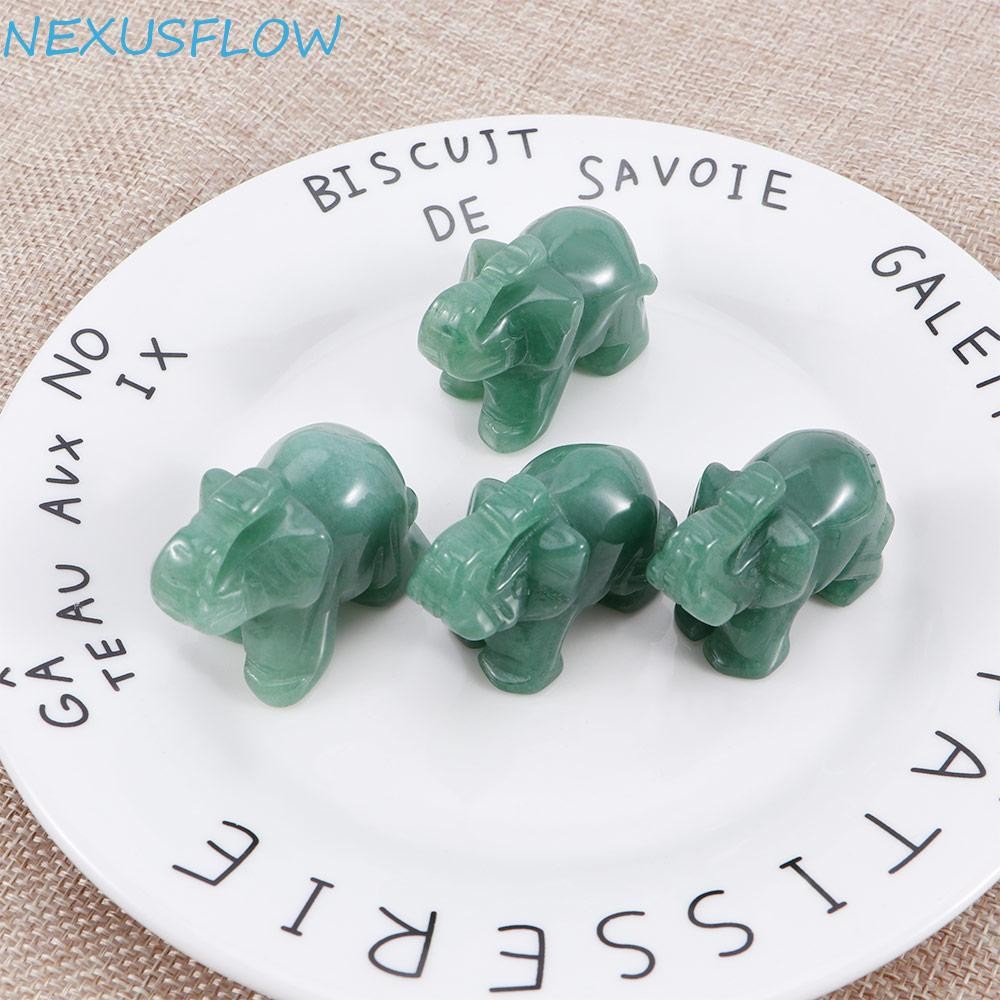 Nexusflow Aventurine ของขวัญช้างแกะสลัก Lucky Desk Decor Collection หิน ...