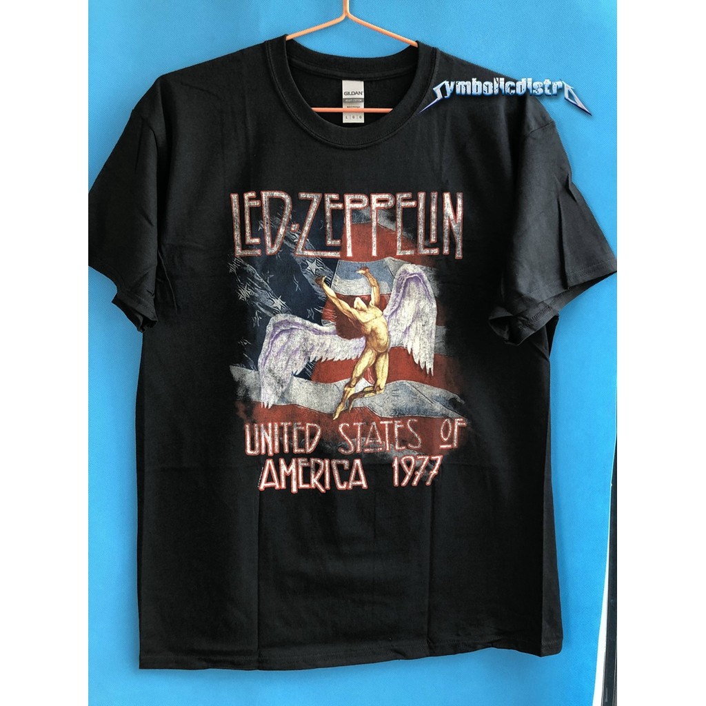 Led ZEPPELIN - STARS N STRIPES USA 77 เสื้อยืดอเนกประสงค์ | Shopee Thailand