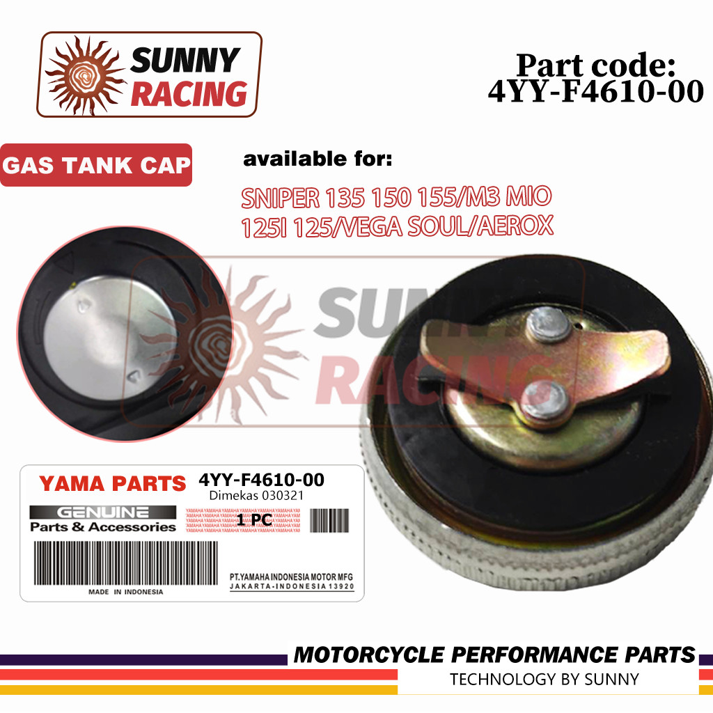ฝาถังน้ำมัน เเท้เบิกศูนย์ YAMAHA SNIPER/EXCITER 135 150 155 /M3 MIO125 ...
