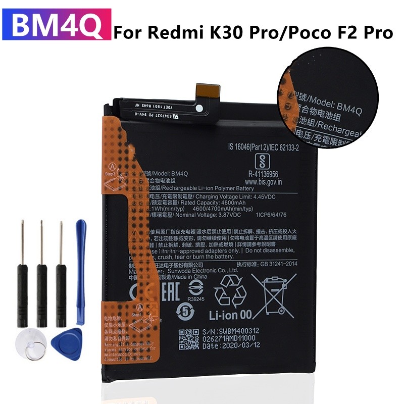 BM4Q แบตเตอรี่สำหรับ Xiaomi redmi K30 Pro K30Pro poco F2 Pro bm4q ...