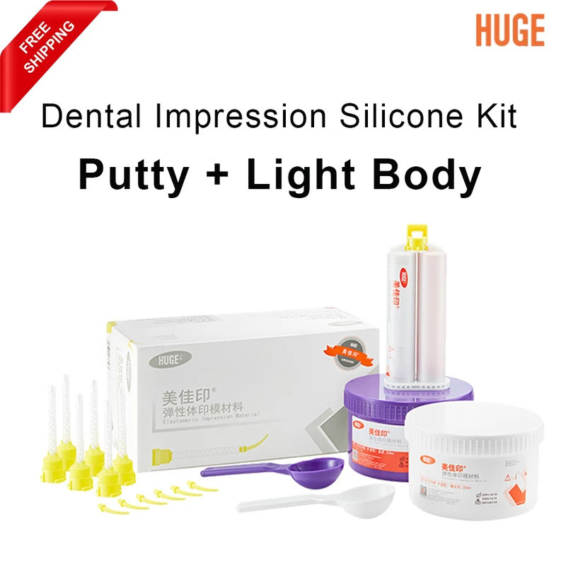 Light และ Heavy Body Dental Impression Kit Putty ซิลิโคนวัสดุ Putty VPS ...