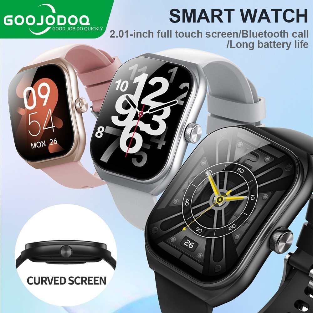 GOOJODOQ Curve Smart Watch New 2.01-inch Curved IPS Screen Bluetooth ...