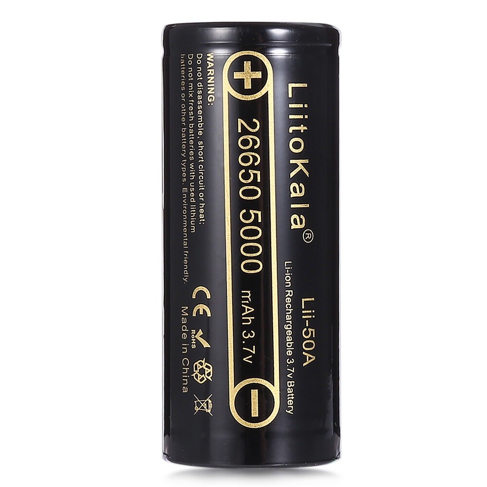 LiitoKala คุณภาพสูง 26650 แบตเตอรี่ 5000 mAh 3.7 V 50A แบตเตอรี่ลิเธียม ...