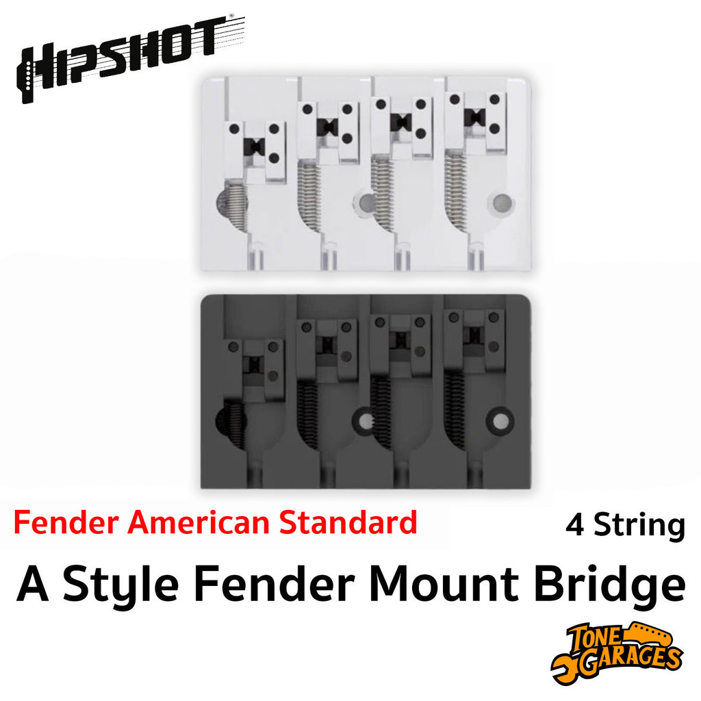 Hipshot A Style Fender Mount Bridges (FM1) Aluminum Saddle for 4 String ...