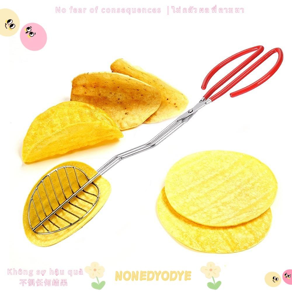 NONGYODYE Taco Shell Tong, ที่วางตอร์ติญ่าสแตนเลสรูปตัว U, ชั้นวางม้วน ...