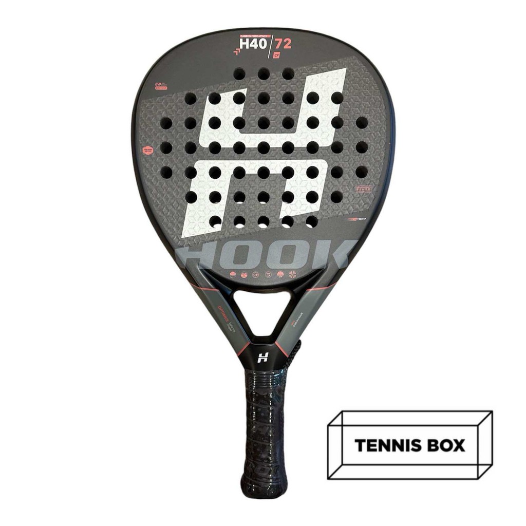 Padel racket ไม้พาเดล Hook H4072 Black Attack ของแท้ พร้อมส่ง | Shopee ...