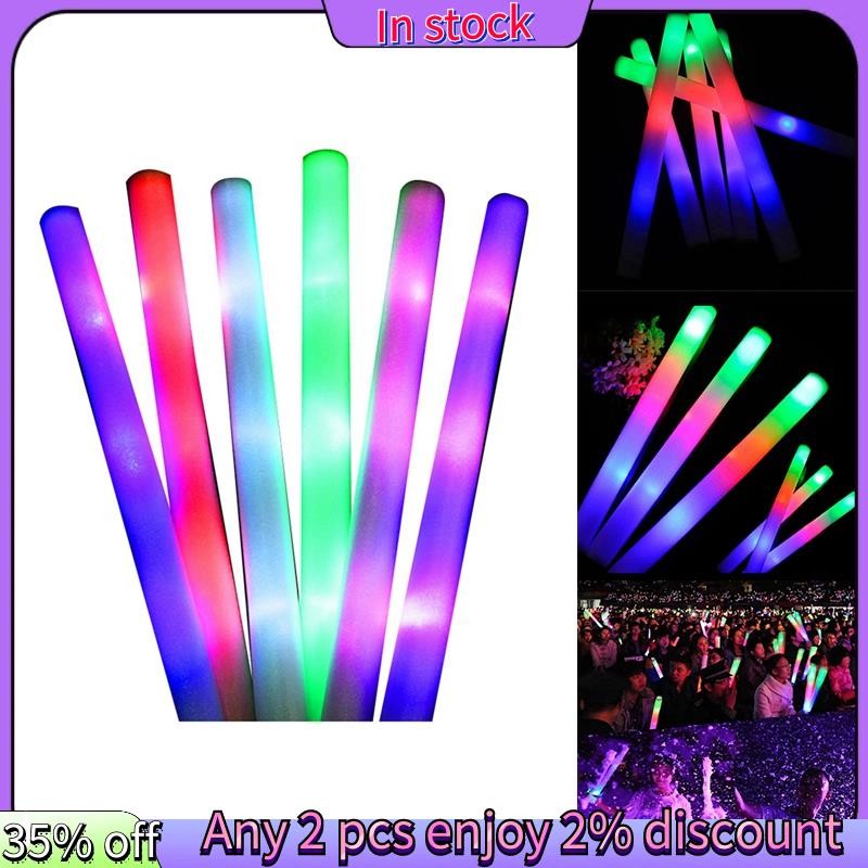 ในสต็อก-จํานวนมากที่มีสีสัน LED Glow Sticks RGB LED Glow Foam Stick ...