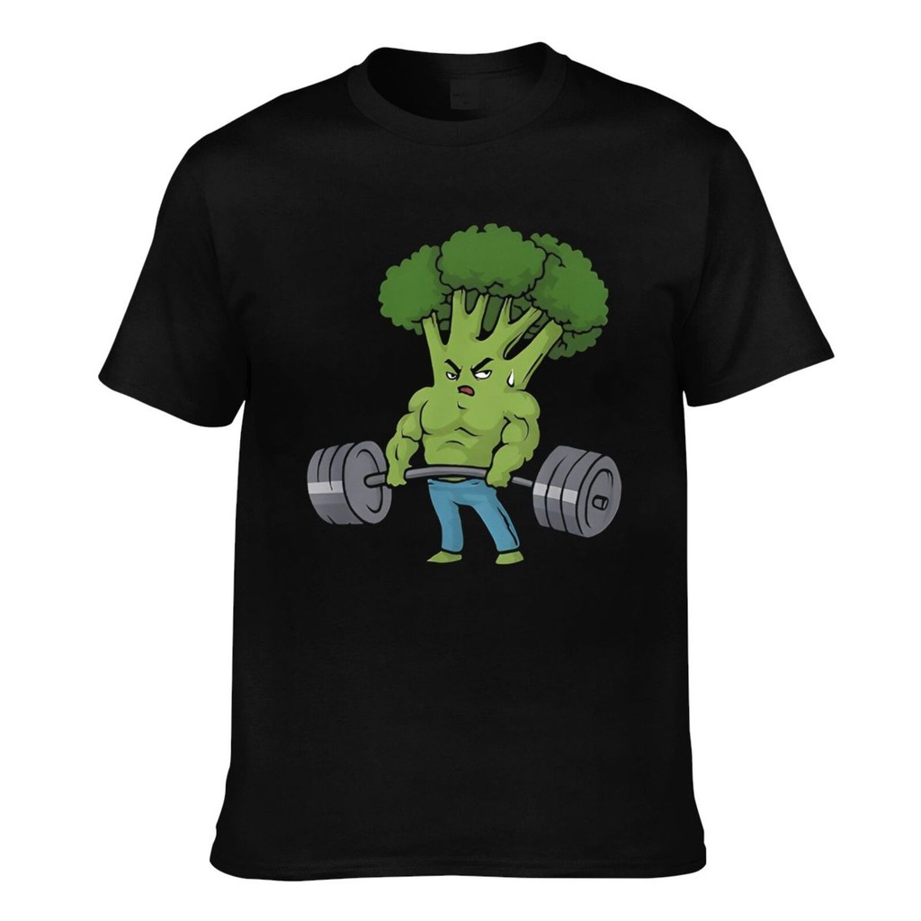 Deadlift Broccoli Gym ฟิตเนสแรงจูงใจเพาะกายเสื้อยืดชายคุณภาพสูง ...