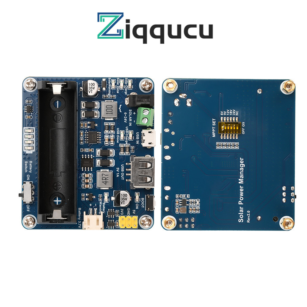 Ziqqucu โมดูลจัดการพลังงานแผงโซลาร์เซลล์ 6V ~ 24V รองรับ MPPT สําหรับ ...