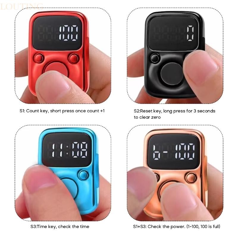 Louting Digital LED Electronic Hand Tally Timer Counter Clicker ...