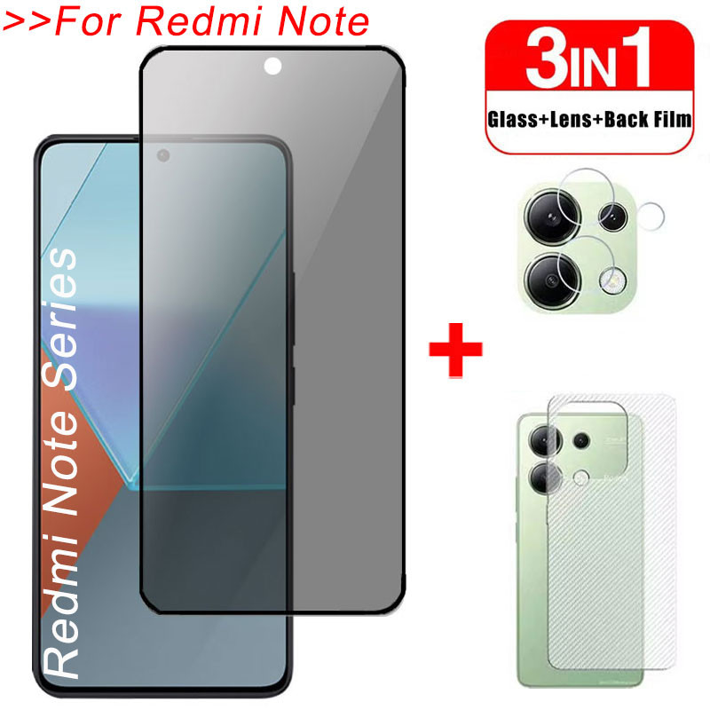 ฟิล์มกระจก เต็มจอ สำหรับ กันมองกันเสือก 9H รุ่น สำหรับ Redmi Note 13 12 ...