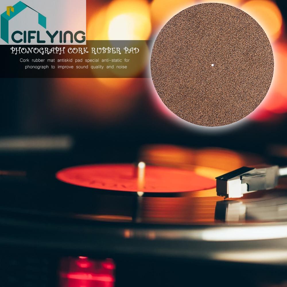 Cork & Rubber Turntable Platter Mat Anti-Static Slipmat ลดเสียงรบกวนและ ...