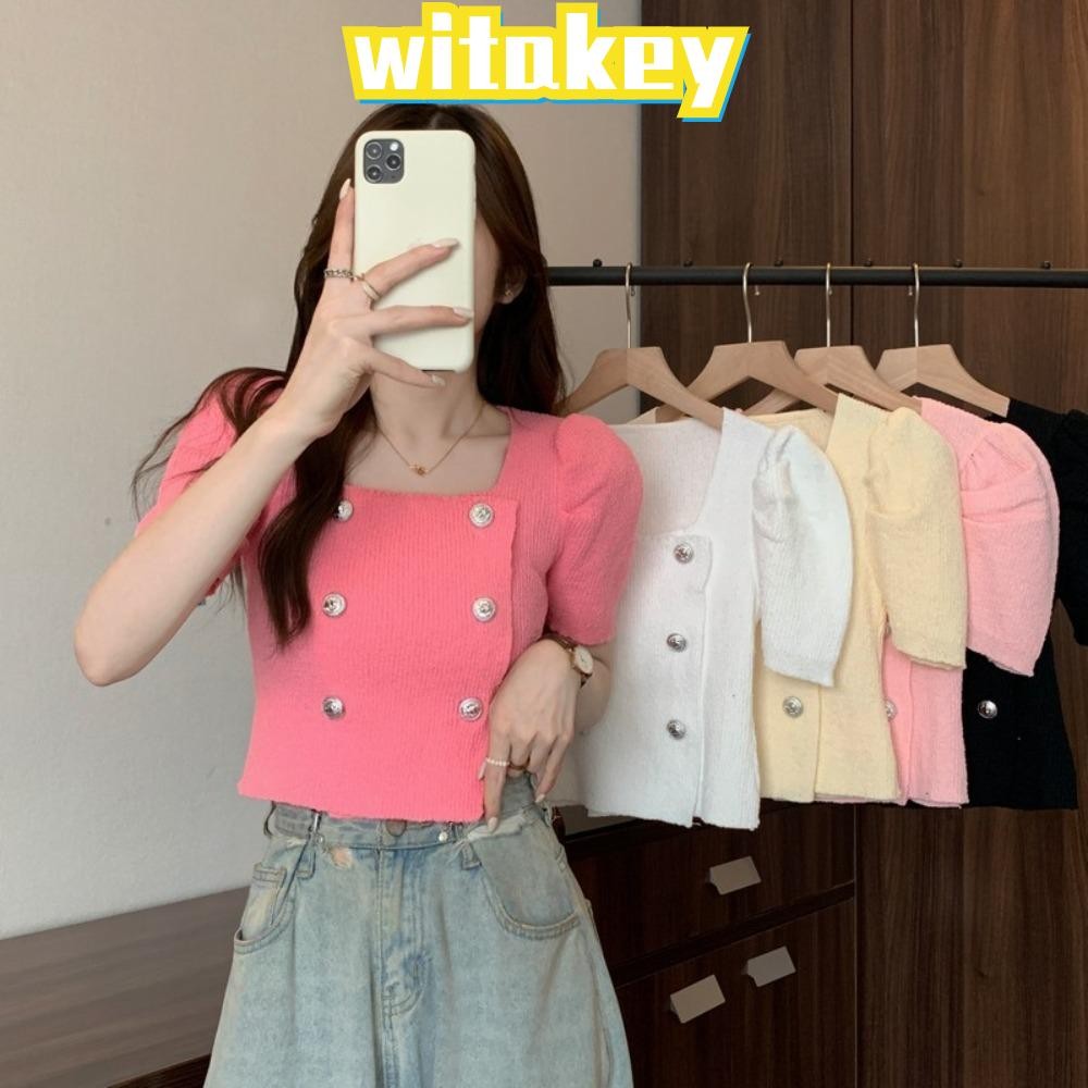 Witakey เสื้อกั๊กสาย, เสื้อกั๊กแจ๊กเก็ตถัก, 2024 Outerwear เสื้อยืดชายหาดระบายอากาศ Lady ...