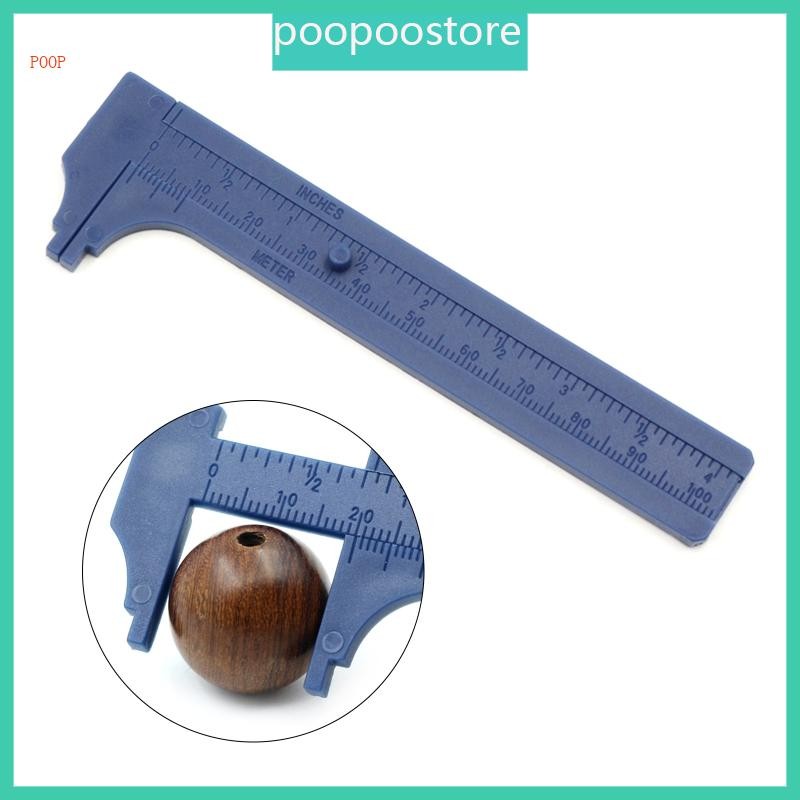 POOP 100 มม.พลาสติก Vernier Caliper Double Scale เลื่อนกระเป๋า Calipers ...