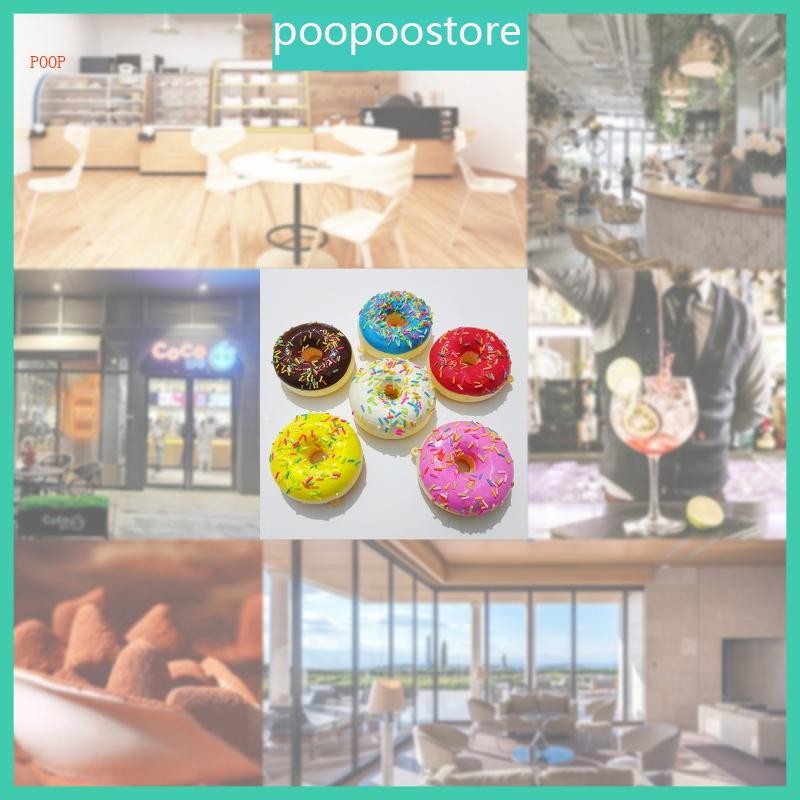 POOP 6 2 ซม.DIY Doughnut ของเล่นแปลกใหม่ Antistress Squichy ช้า Rising ...