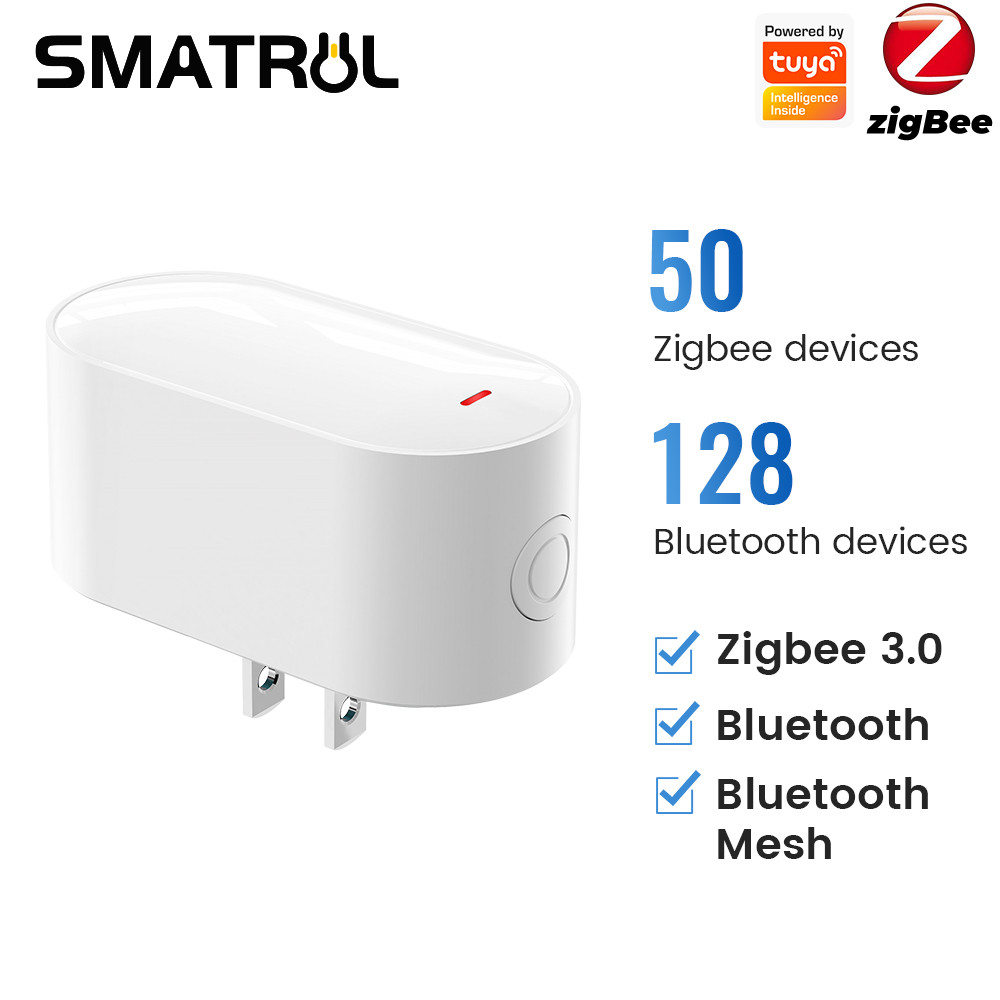 SMATRUL Tuya Multi-mode ZigBee Bluetooth BLE Mesh Socket Gateway Smart Hub US Plug Smart Life ...