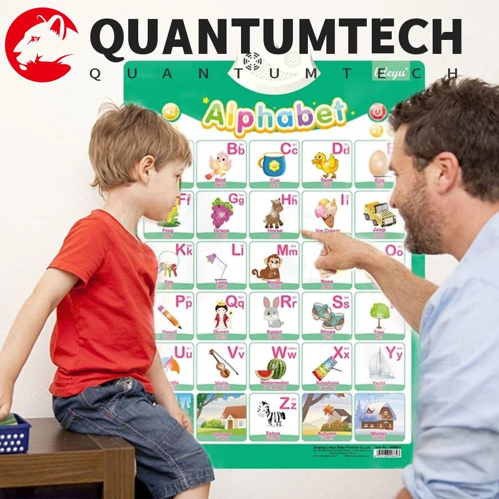QUANTUMTECH Kids Learning Talking Poster, PVC Audio Book Interactive ...