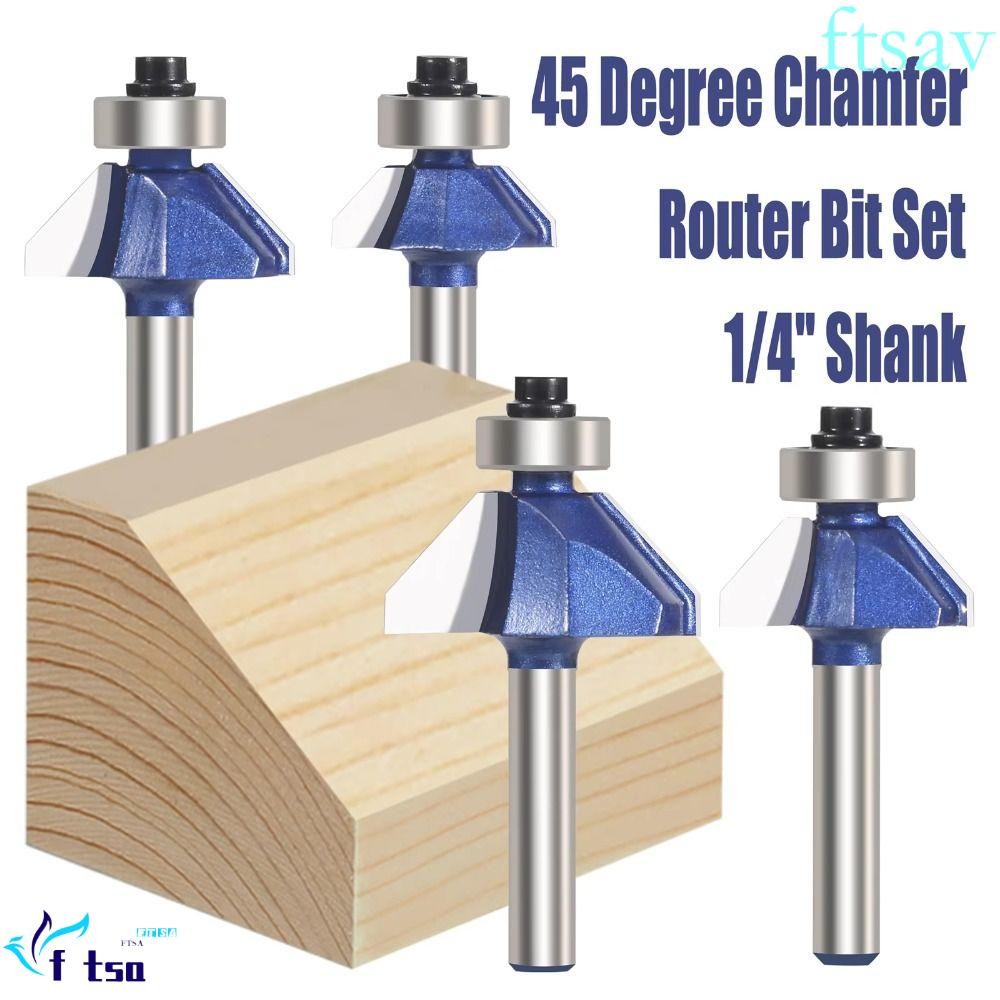 SWIFTSAVER Chamfer Router Bit, 1/4 Shank 45 องศา Bevel Milling Cutter ...