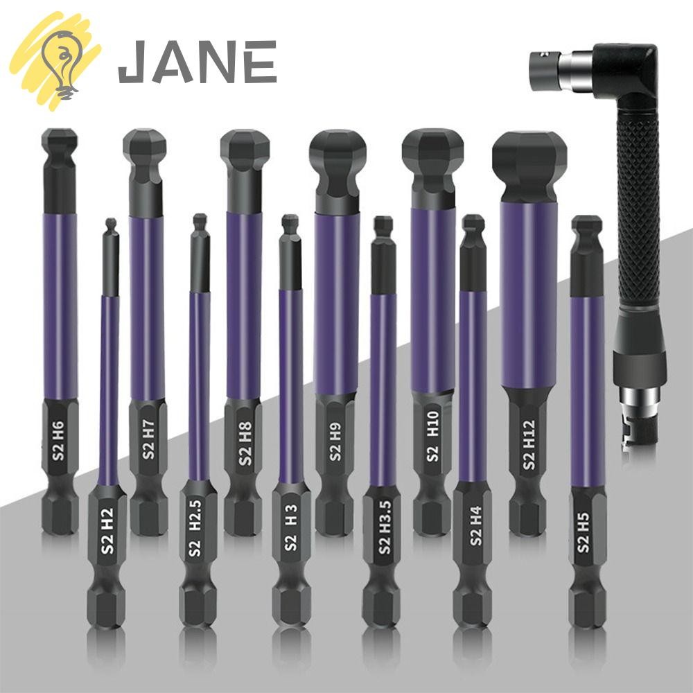 Jane Ball End Hex Bit, 75 มม.ทนต่อแรงกระแทกหกเหลี่ยมเจาะบิต,แบบพกพา 1/4 ...