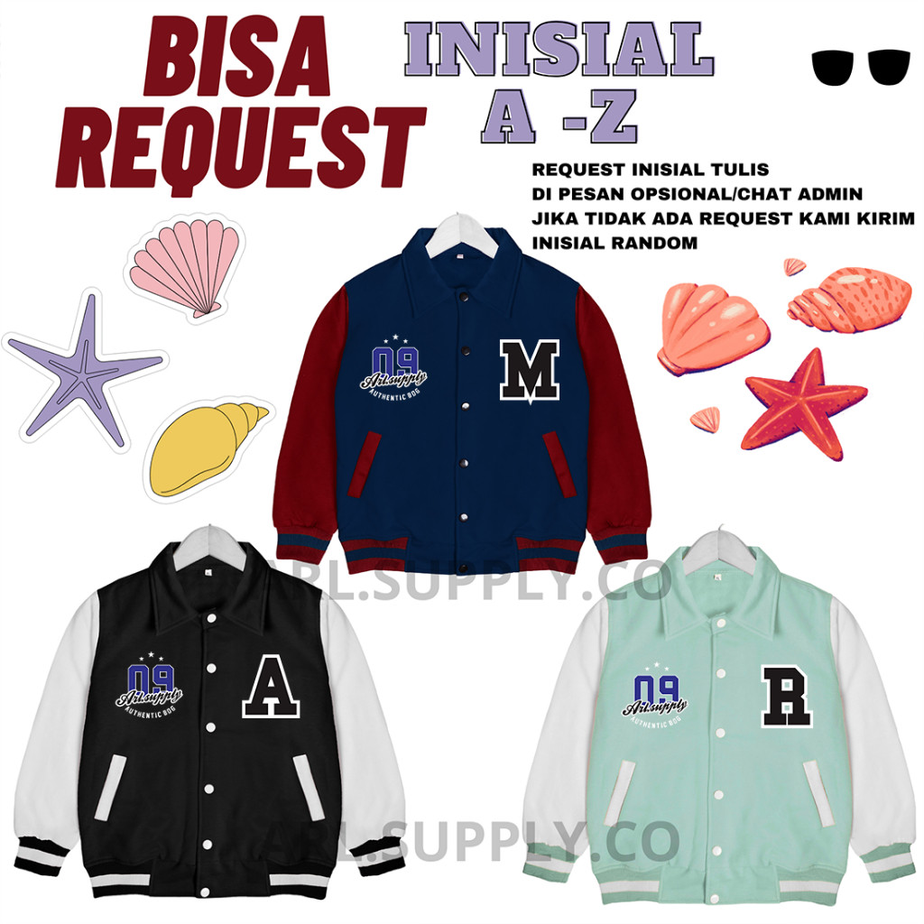 Arl AUTHENTIC INITIAL AZ เด็ก & 39; s Varisty แจ็คเก็ตอายุ 2-12 ปีชาย ...