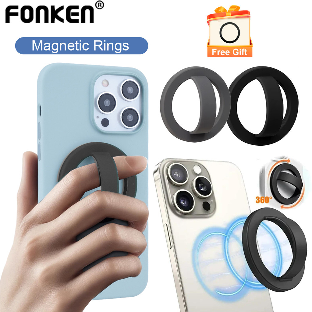 Fonken ที่วางโทรศัพท์แม่เหล็ก Grip Universal แหวนซิลิโคนเหลวสําหรับ Mgsafe iOS/Andorid | Shopee ...