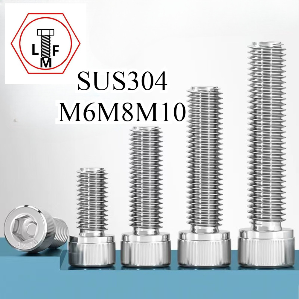 [LMF] 304 สแตนเลสสตีลด้ายย้อนกลับซ็อกเก็ตหกเหลี่ยมสกรูย้อนกลับหัวเข็มขัดซ้ายเกลียว Bolt M6M8M10 ...