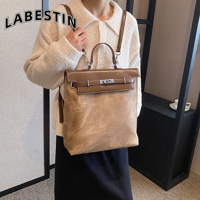 LABESTIN วิทยาลัยสไตล์แบบพกพา C rossbody ไหล่กระเป๋าสตรีอเมริกันย้อนยุค ...