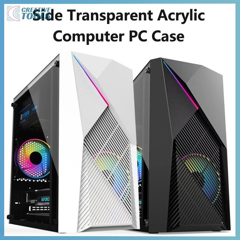 พร้อมสต็อก Home Office PC Case M-ATX ITX Side Transparent Computer Case Gaming Case Desktop Case ...