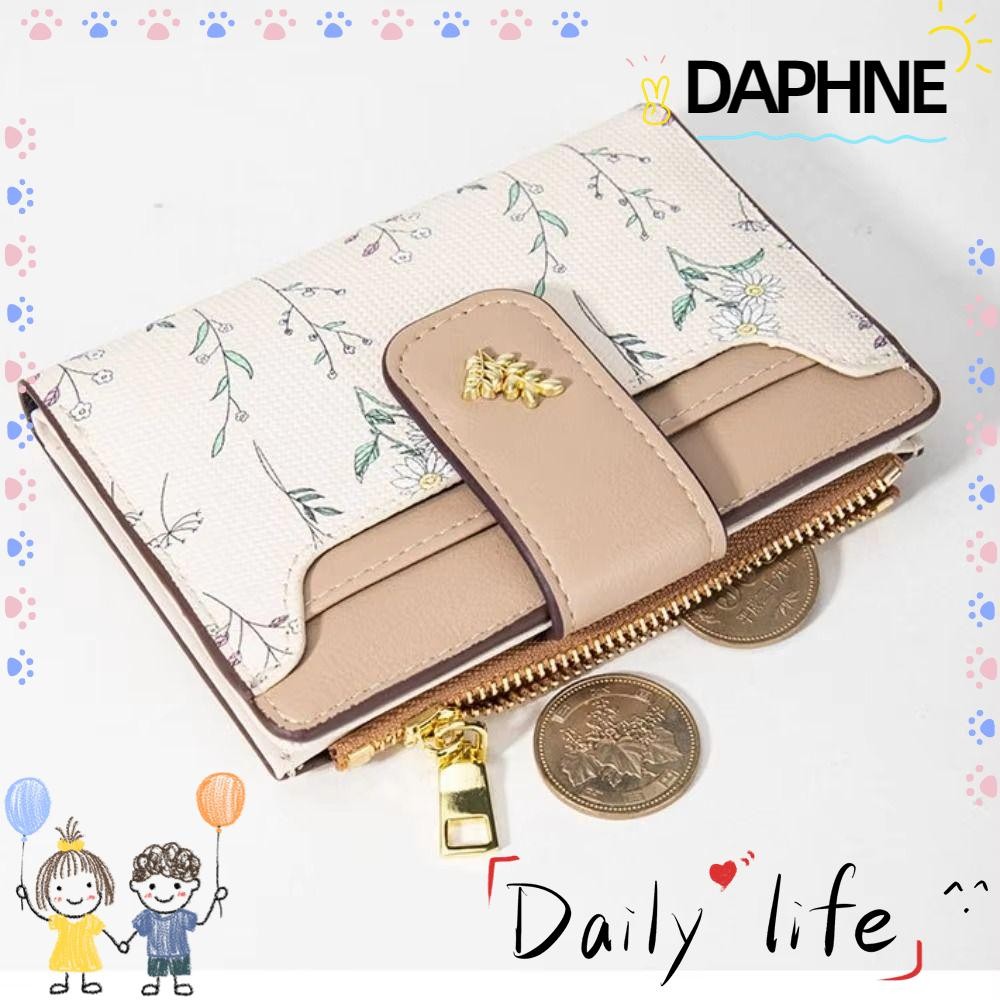 Daphne กระเป๋าสตางค์สั้นผู้หญิง, ซิป Hasp PU หนังกระเป๋าสตางค์ขนาดเล็ก ...